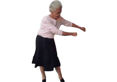Old Woman Dancing Gif