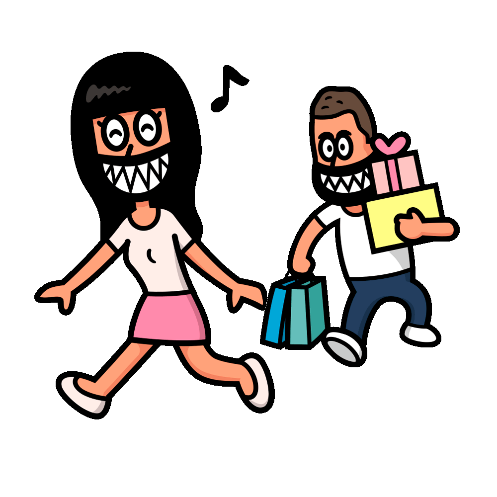 Happy Shopping Sticker by Naeleck for iOS & Android | GIPHY