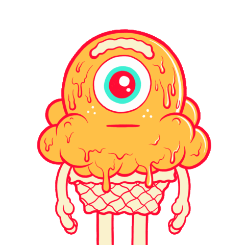 Ice Cream Wow Sticker by Buff Monster for iOS & Android | GIPHY