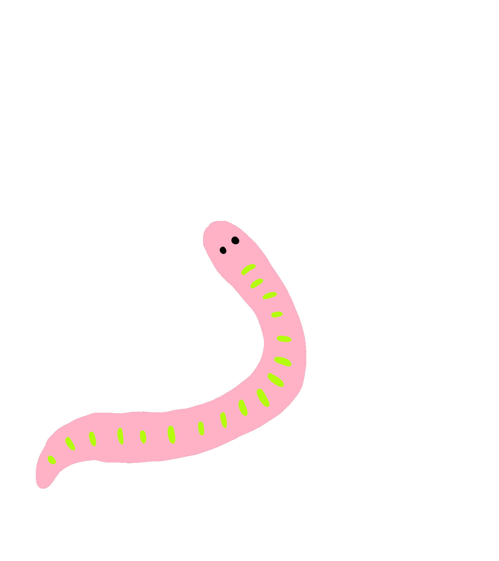 Pink Slither Sticker by Julia Gluyas for iOS & Android | GIPHY