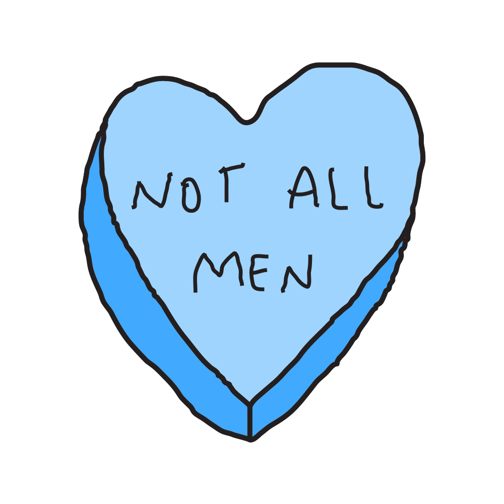 Not All Men Feminism Sticker by doña batata for iOS & Android | GIPHY
