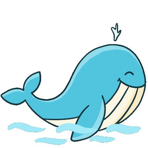 Blue Whale Sea Sticker for iOS & Android | GIPHY