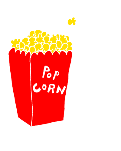 Movie Theater Popcorn Sticker by Adrianne Manpearl for iOS & Android ...