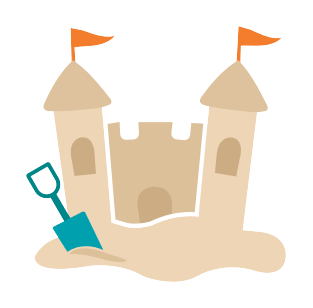 Sandcastle Sticker by DiscoverDaytonaBeach for iOS & Android | GIPHY