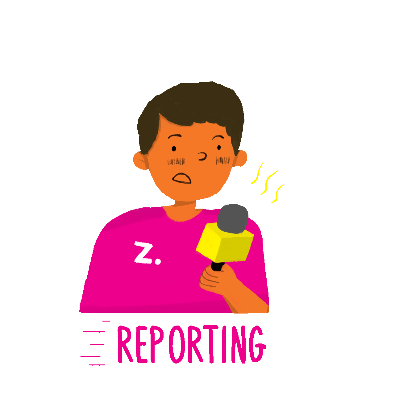Reporter Reporting Sticker by Zetizen Jawa Pos for iOS & Android | GIPHY