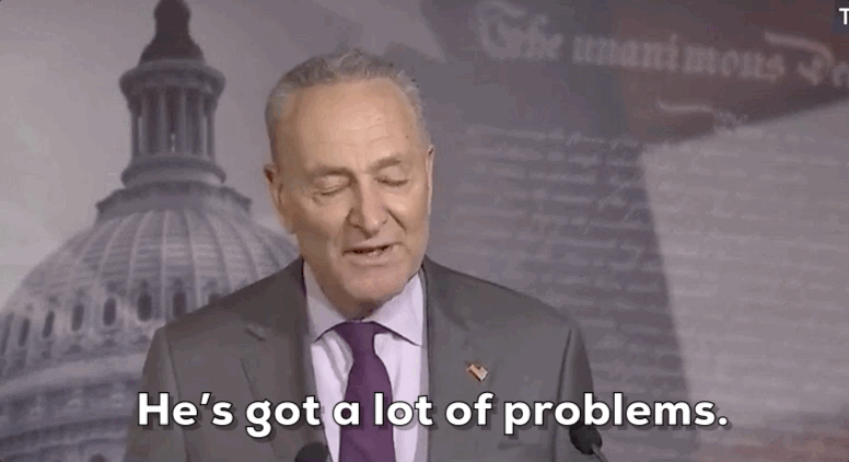 Chuck Schumer GIF by GIPHY News - Find & Share on GIPHY