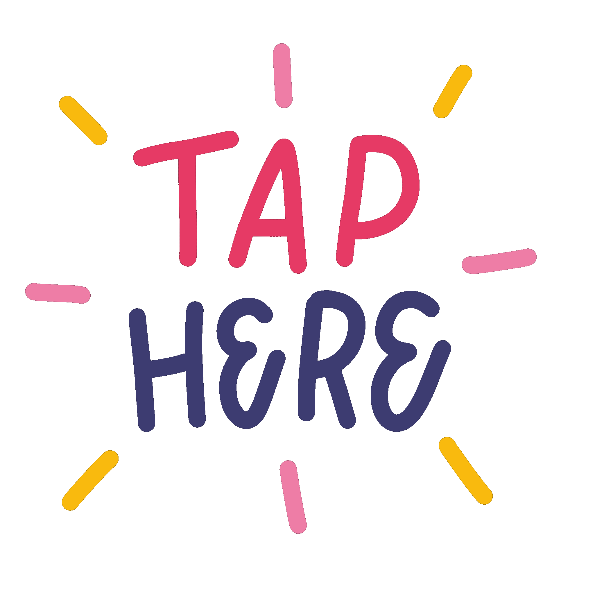 Tap Here Sticker by Rabisco de Letras for iOS & Android | GIPHY