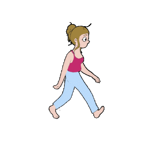 Girl Walking Gif