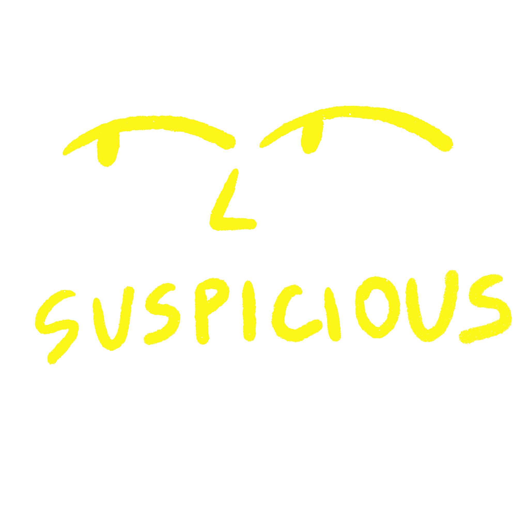 Suspicious Mood Sticker by Please Enjoy This! for iOS & Android | GIPHY
