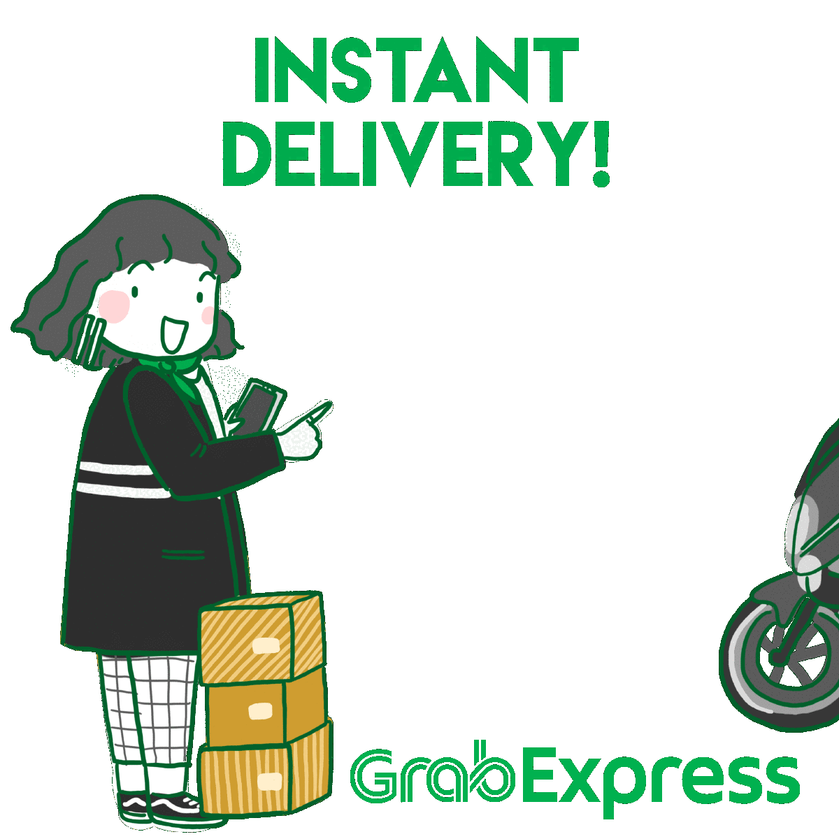 Delivery Send Sticker by Grab Indonesia for iOS & Android | GIPHY