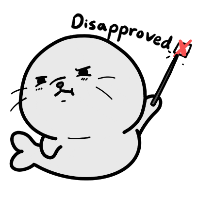 Seal Of Approval No Sticker By Aminal Sticker for iOS & Android | GIPHY