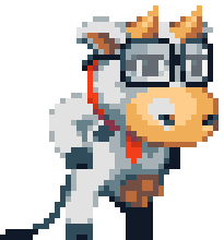 Pixel Cow Sticker by Retroid for iOS & Android | GIPHY