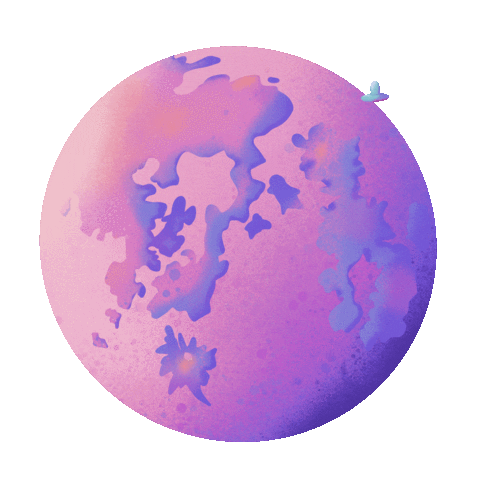 Full Moon Pink Sticker for iOS & Android | GIPHY