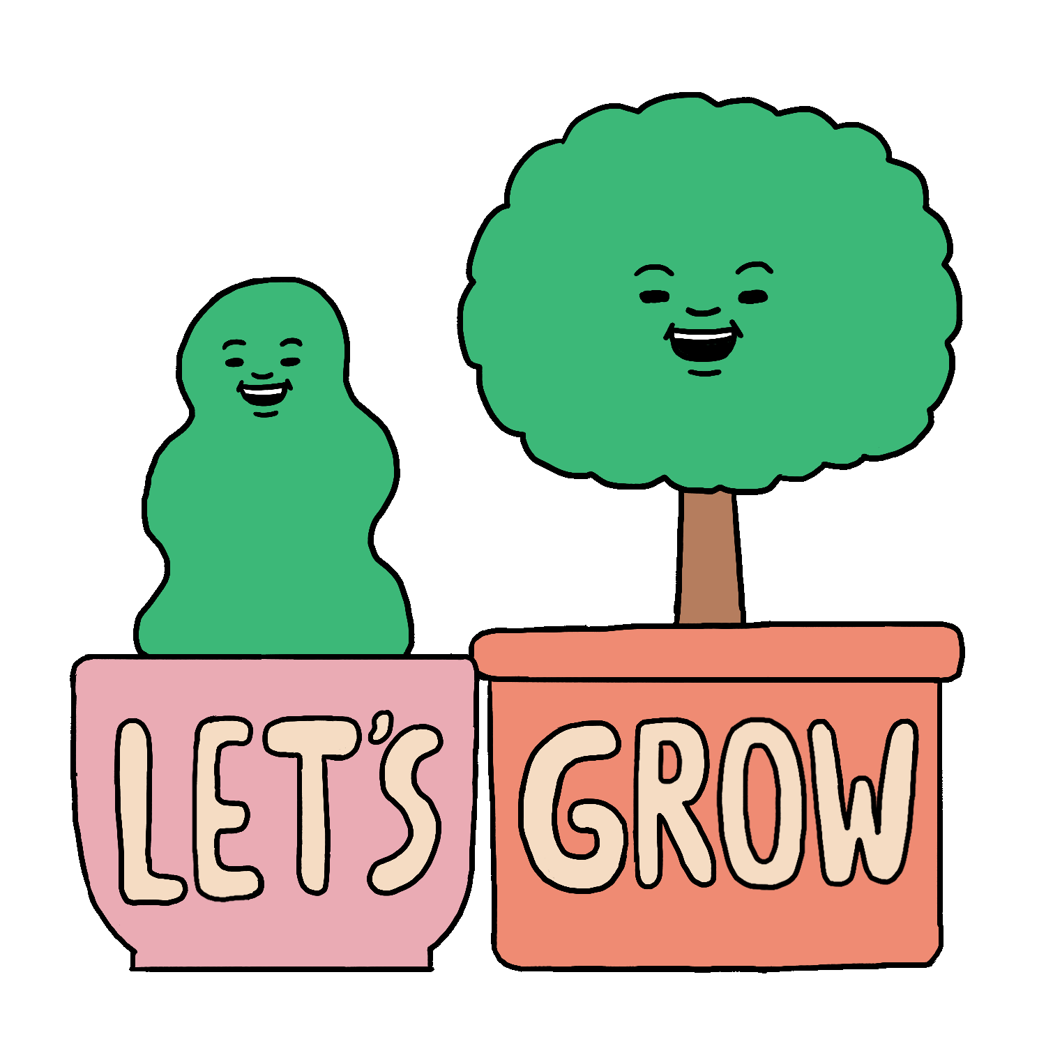 Happy Tree Sticker by Sherchle for iOS & Android | GIPHY