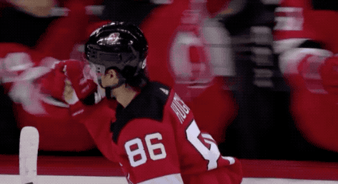 High Five Jack Hughes GIF by New Jersey Devils - Find & Share on GIPHY
