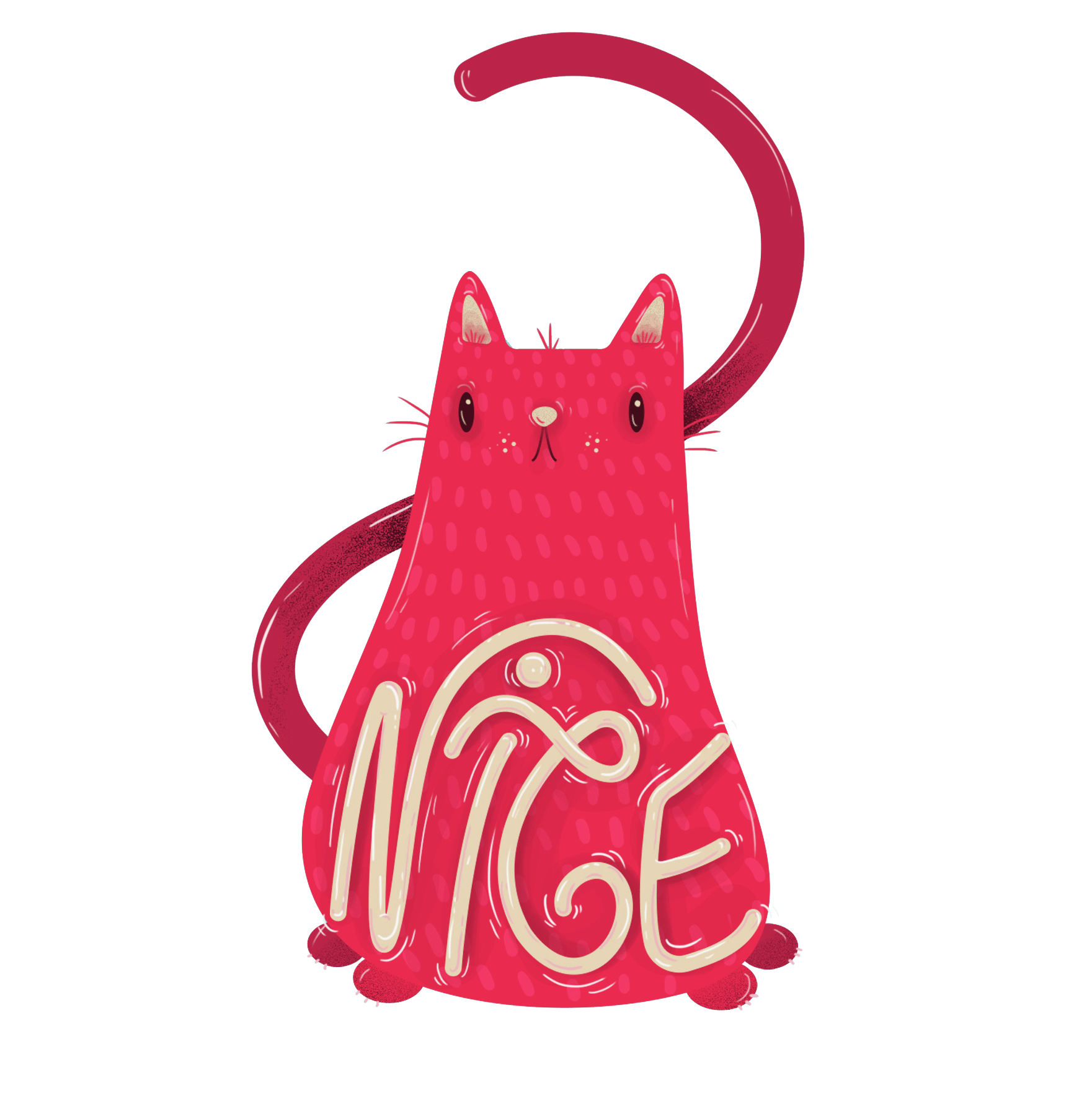 Cat Pink Sticker by creativemorningsjhb for iOS & Android | GIPHY