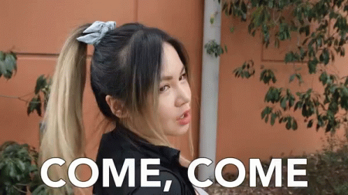 Follow Come GIF by Chloe Ting - Find & Share on GIPHY