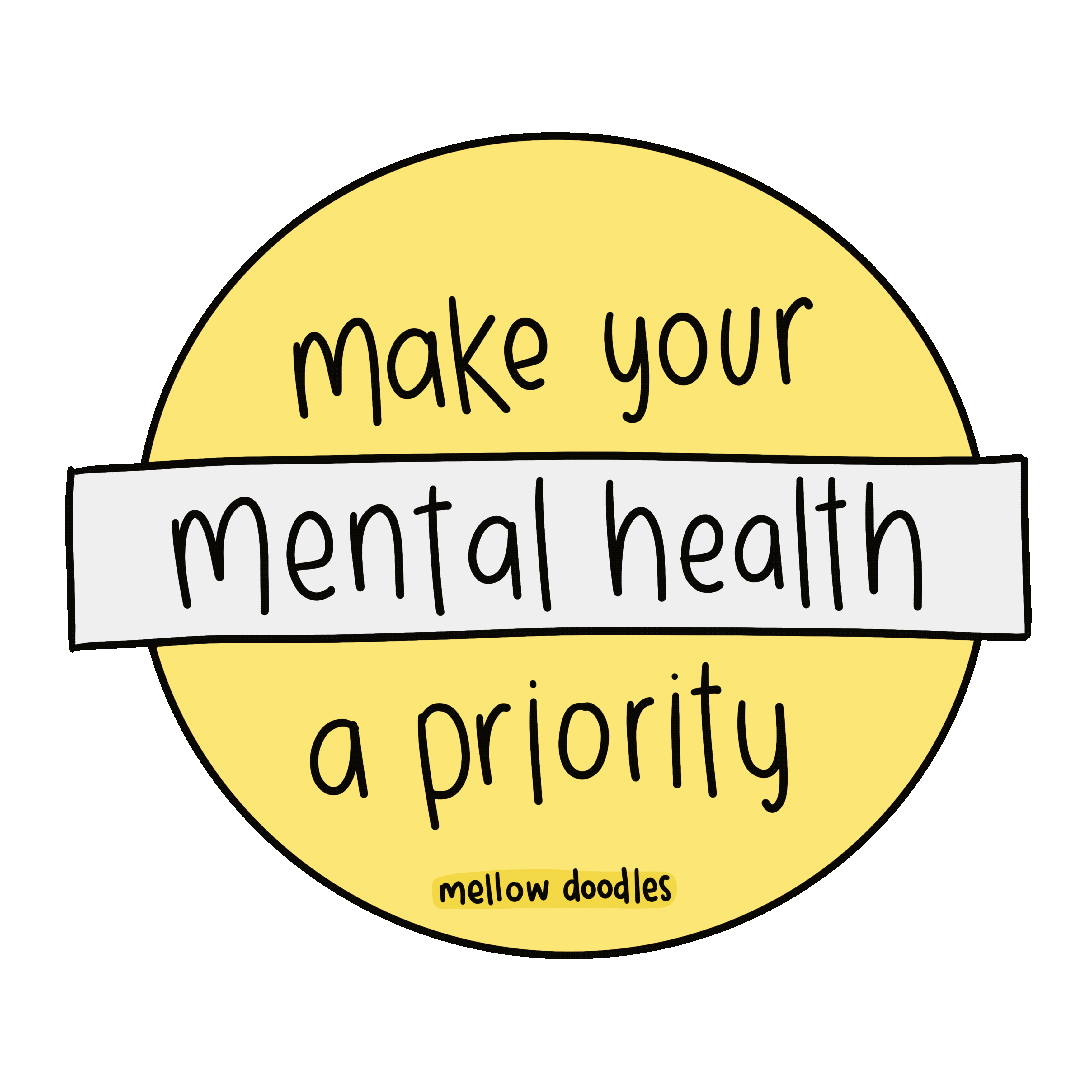 Mental Health Mind Sticker by Mellow Doodles for iOS & Android | GIPHY
