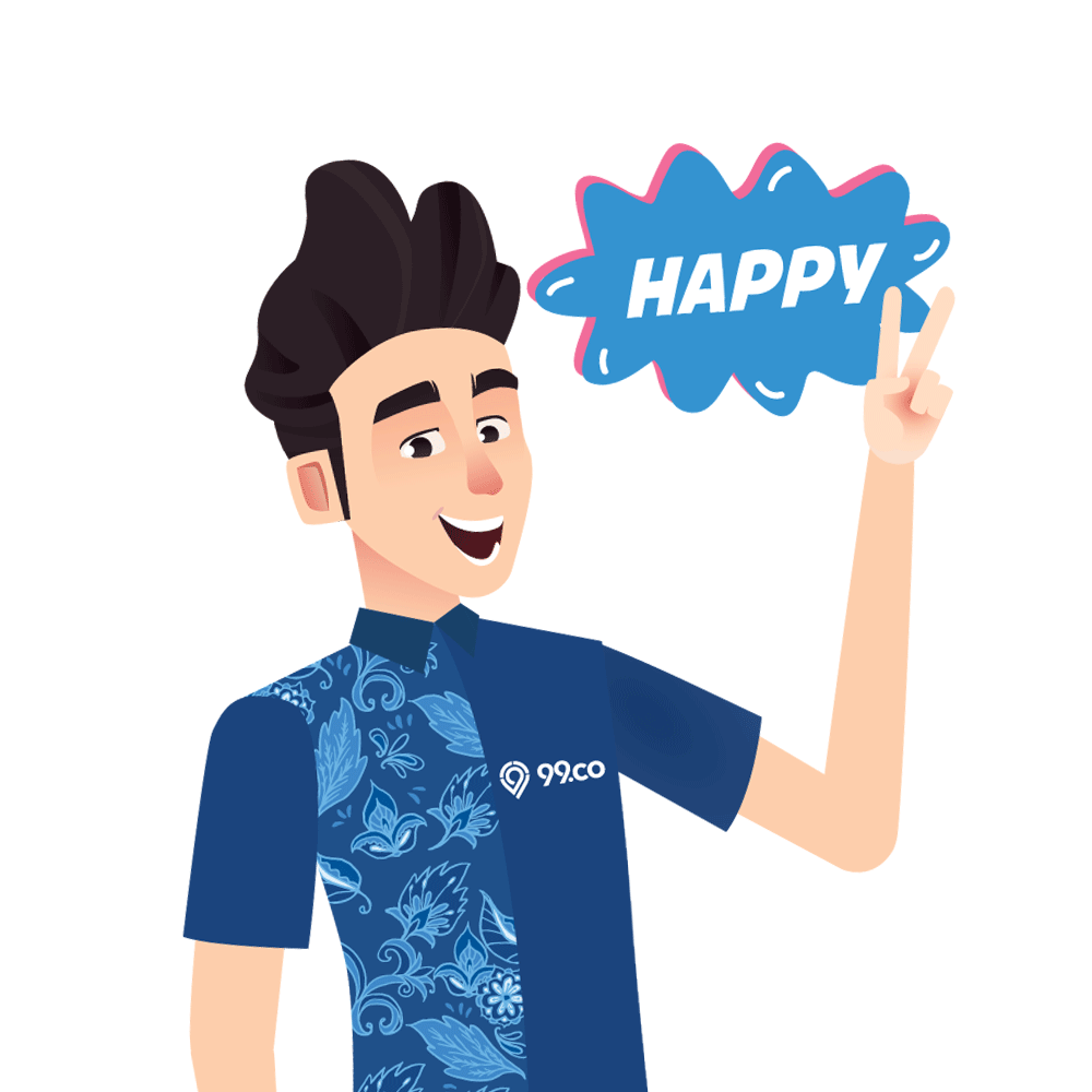 Happy Nico Sticker by 99.co Indonesia for iOS & Android | GIPHY