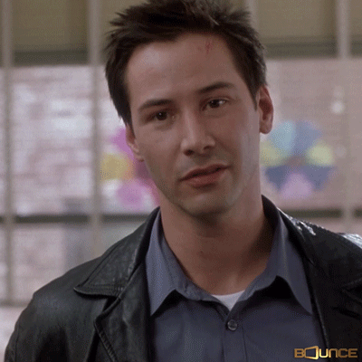 Meh Keanu Reeves GIF by Bounce - Find & Share on GIPHY