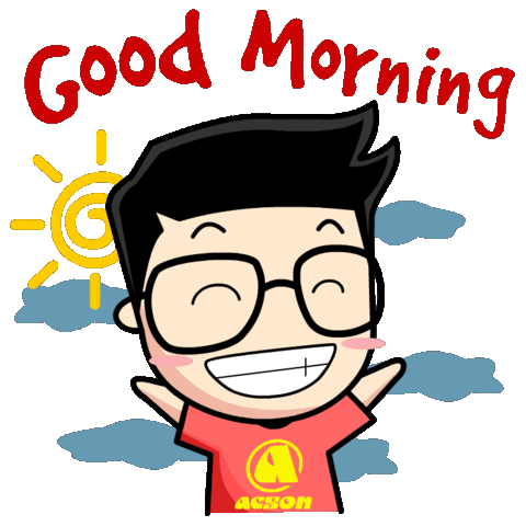 Morning Reaction Sticker by Acson Malaysia for iOS & Android | GIPHY