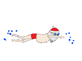 Santa Claus Swimming Sticker for iOS & Android | GIPHY
