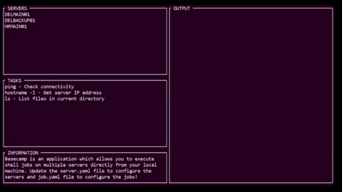 GitHub - ykumar21/basecamp: :dart: Basecamp allows you to run shell jobs on multiple remote ...