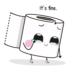 Sad Poop Sticker by Paper Poo for iOS & Android | GIPHY