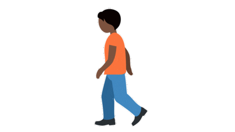 Walking Walk Sticker by EmojiVid for iOS & Android | GIPHY
