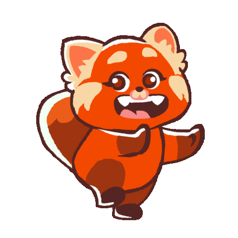 Happy Red Panda Sticker by Walt Disney Studios for iOS & Android | GIPHY