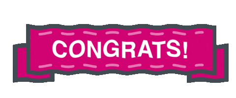 Pink Congratulations Sticker by Oxford Brookes University for iOS ...