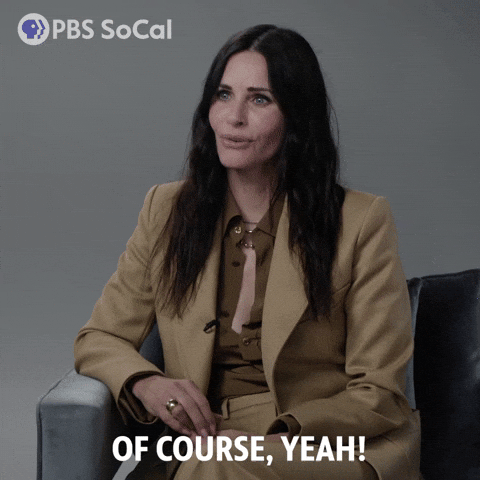 Courteney Cox Of Course GIF by PBS SoCal - Find & Share on GIPHY