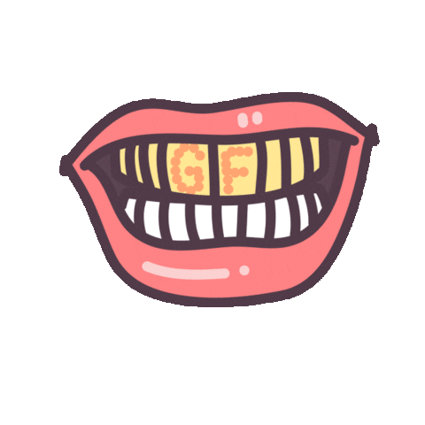 Good Friday Teeth Sticker by Made in the Pile for iOS & Android | GIPHY