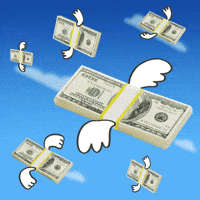 Money Flying Animated Gif