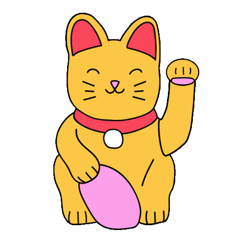 Cat Good Luck Sticker by Moli Fernyx for iOS & Android | GIPHY