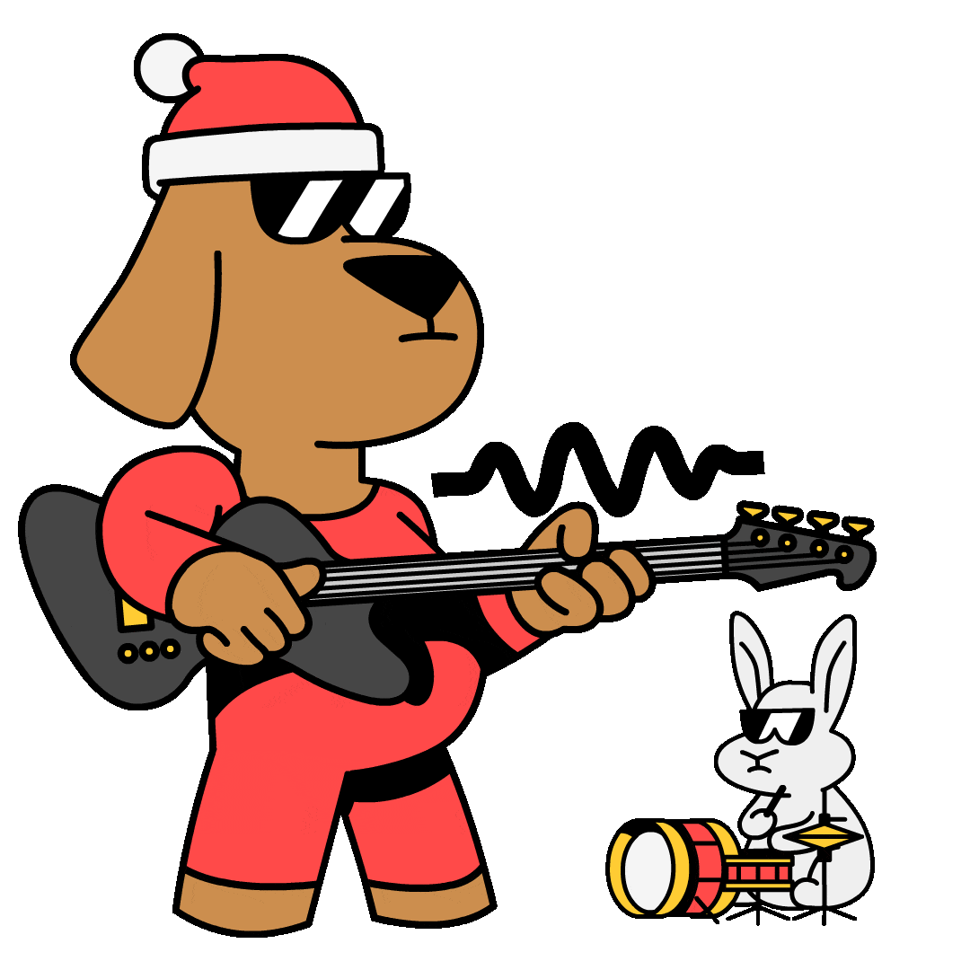 Rocking Santa Claus Is Coming To Town Sticker by Mica Warren for iOS ...