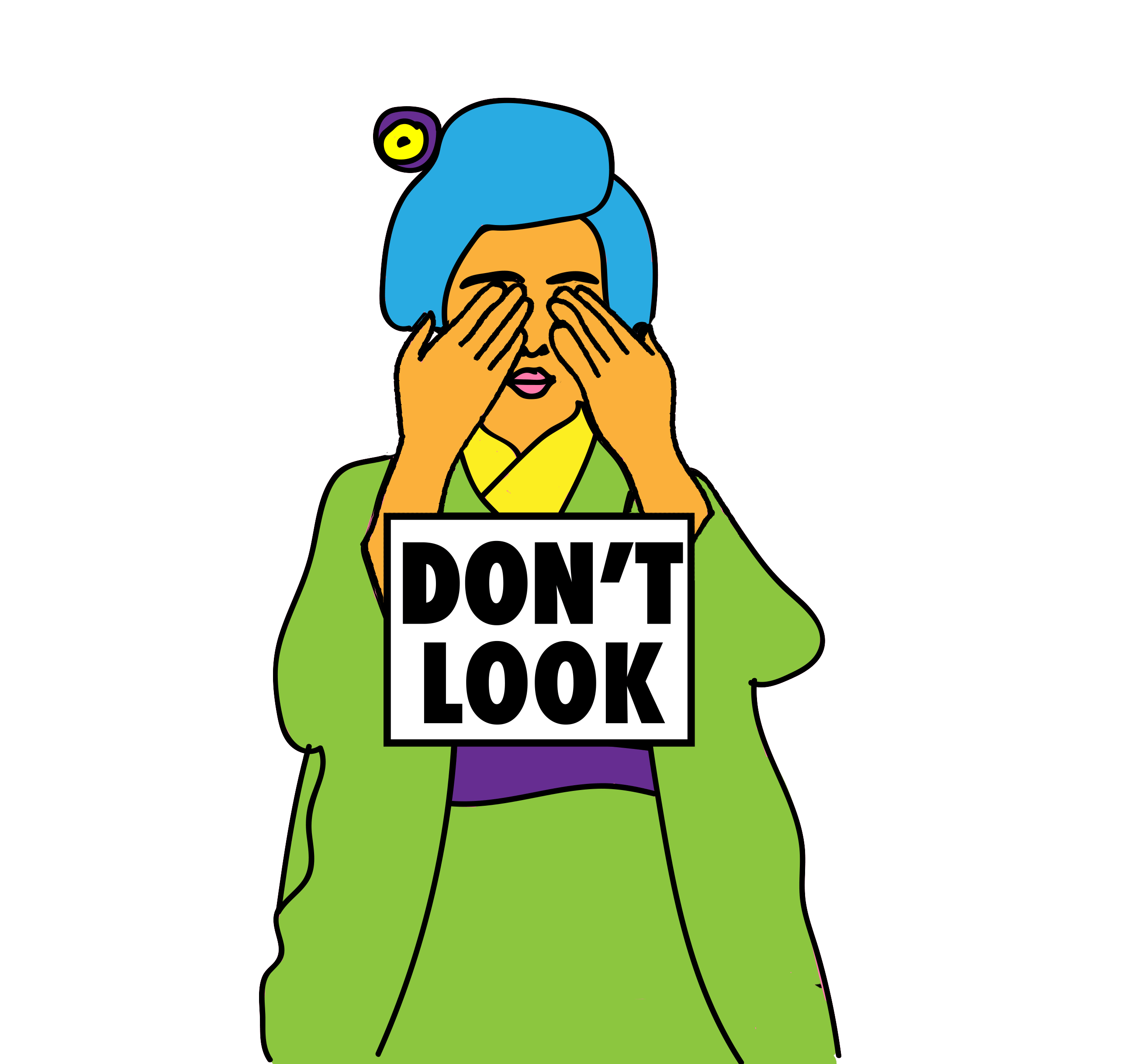 Don'T Look Eyes Sticker by África for iOS & Android | GIPHY