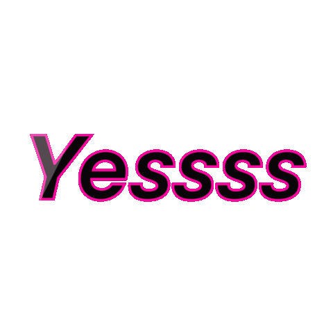 Pink Yes Sticker for iOS & Android | GIPHY