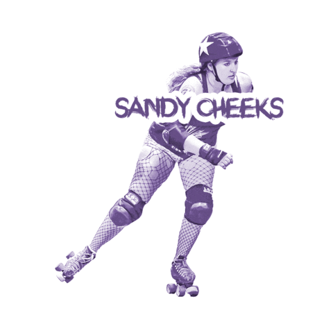 Sandy Cheeks Sticker by Cal Skate Roller Derby for iOS & Android | GIPHY