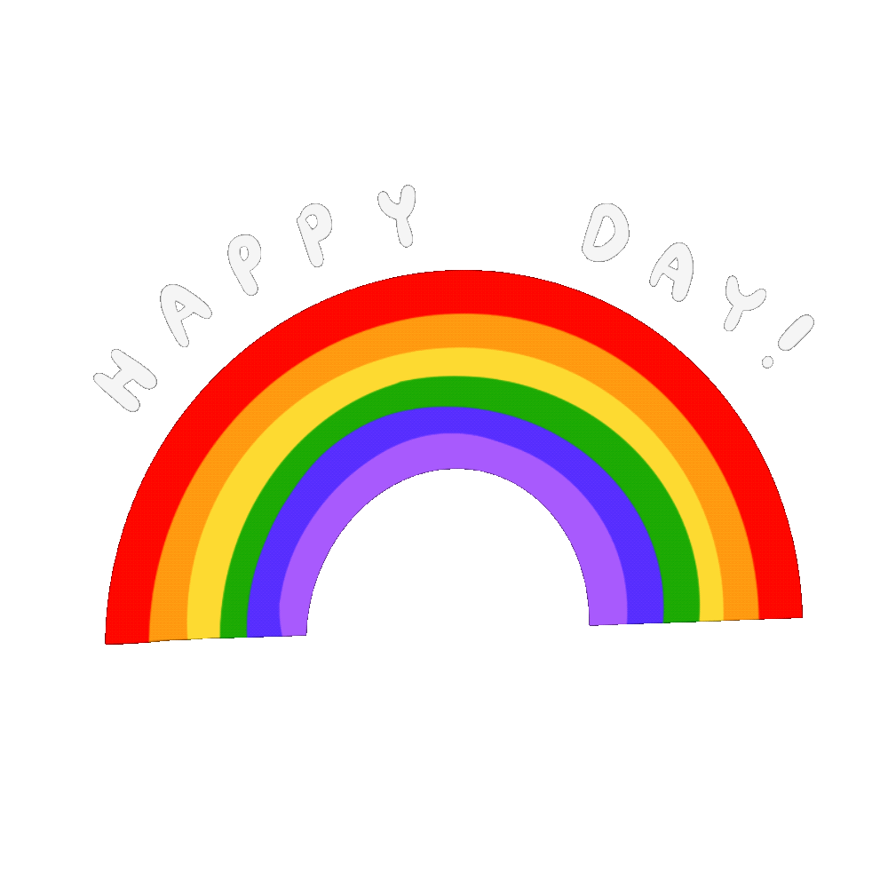 Happy Rainbow Sticker for iOS & Android | GIPHY