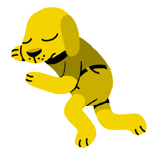 Dog Sleeping Sticker by Jared D. Weiss for iOS & Android | GIPHY