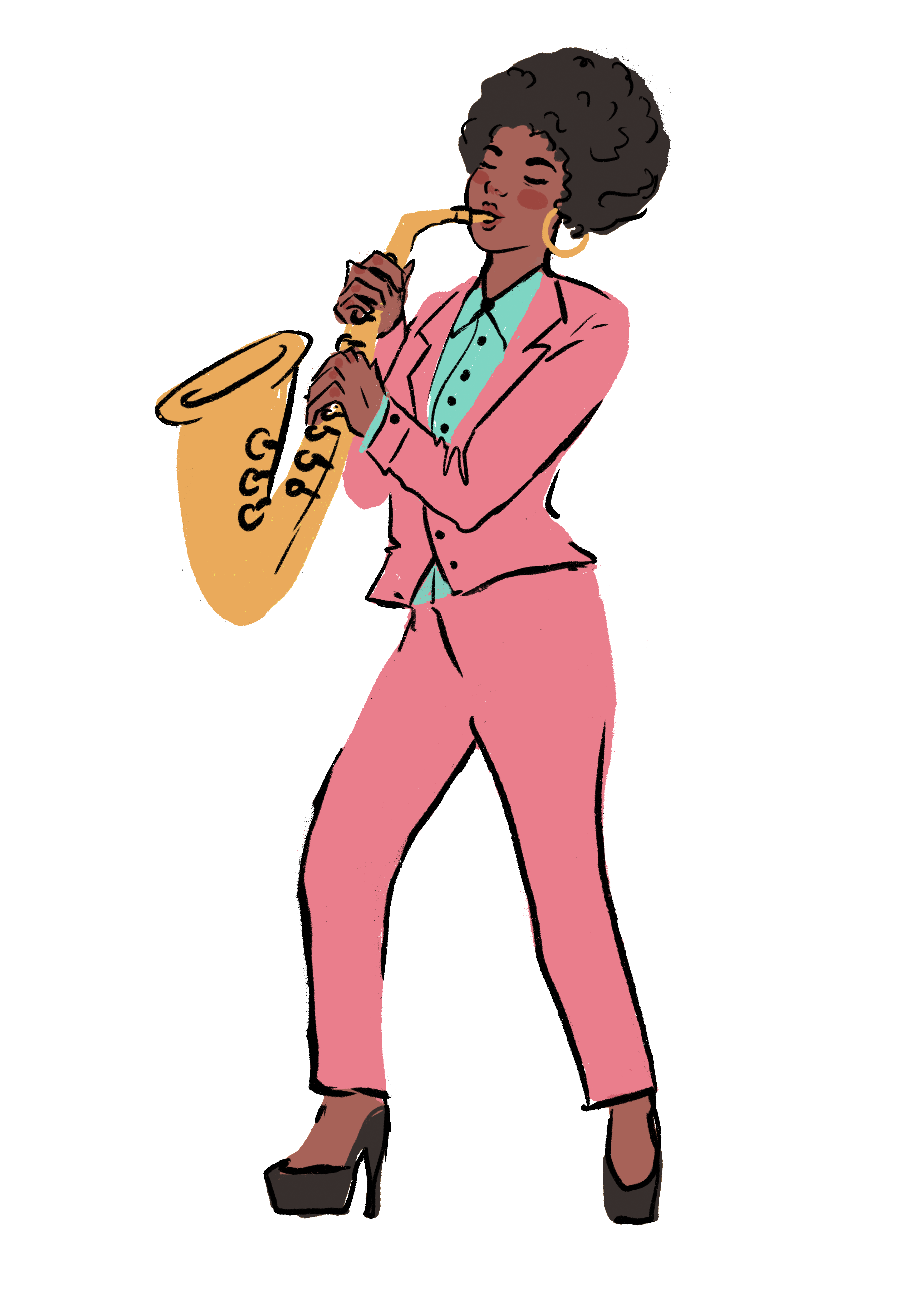Jazz Blues Sticker by Michael Simbana illustration for iOS & Android ...