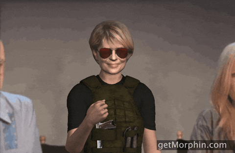 Happy Sarah Connor GIF by Morphin - Find & Share on GIPHY
