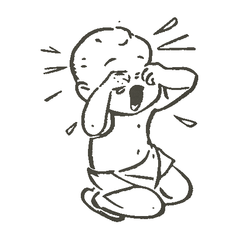 Crying Baby Clipart Black And White