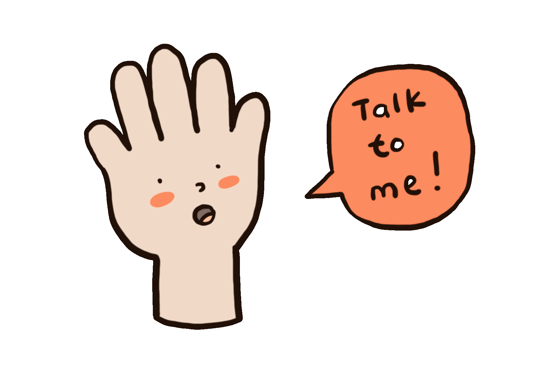 Talk To My Hand Hello Sticker by cypru55 for iOS & Android | GIPHY
