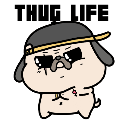Thug Life Dog Sticker By Aminal Sticker for iOS & Android | GIPHY