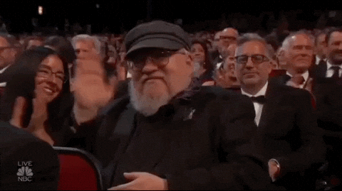 hello, hi, wave, george rr martin – GIF