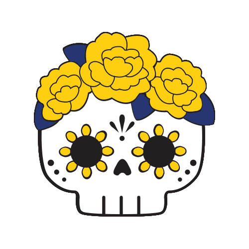 Skull Calavera Sticker by Lonbali for iOS & Android | GIPHY