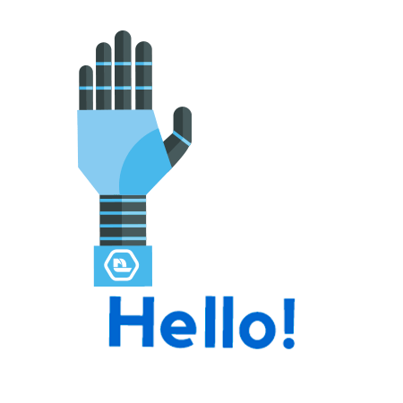 Robot Hello Sticker by Pluriza for iOS & Android | GIPHY