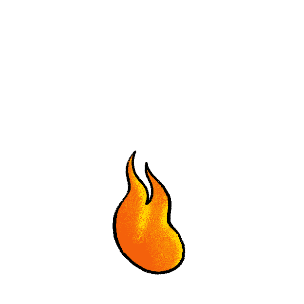 Fire Burn Sticker by Pia Graf for iOS & Android | GIPHY